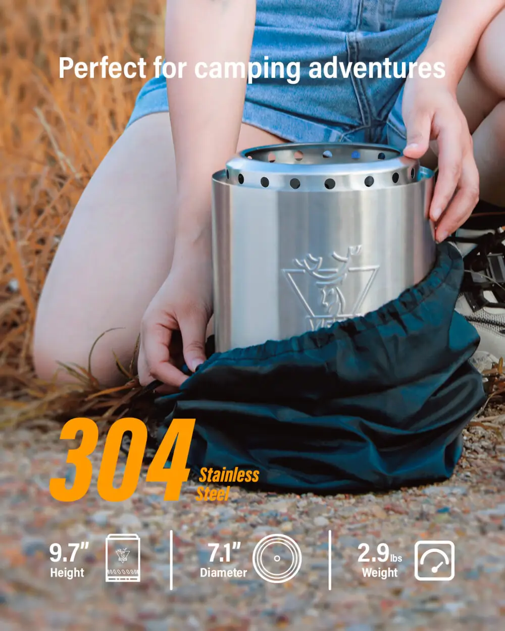 YEFU Adjustable Tabletop Fire Pit