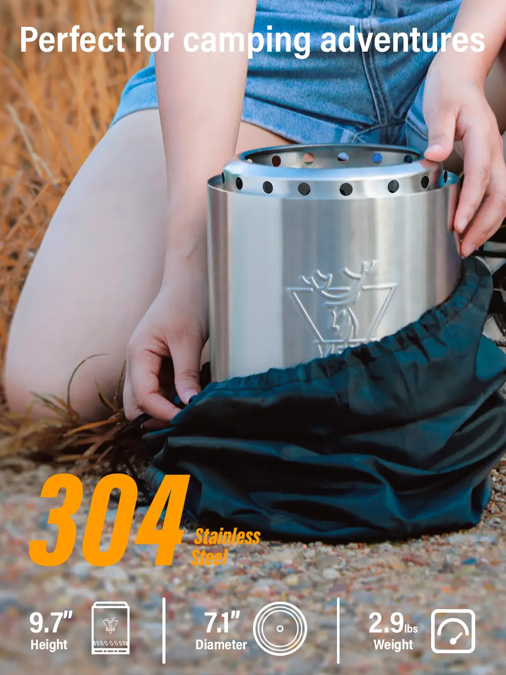 YEFU Adjustable Tabletop Fire Pit